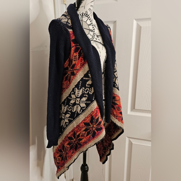 Vocal | Sweaters | Vocal Open Front Cardigan Aztec Design With Sequins ...